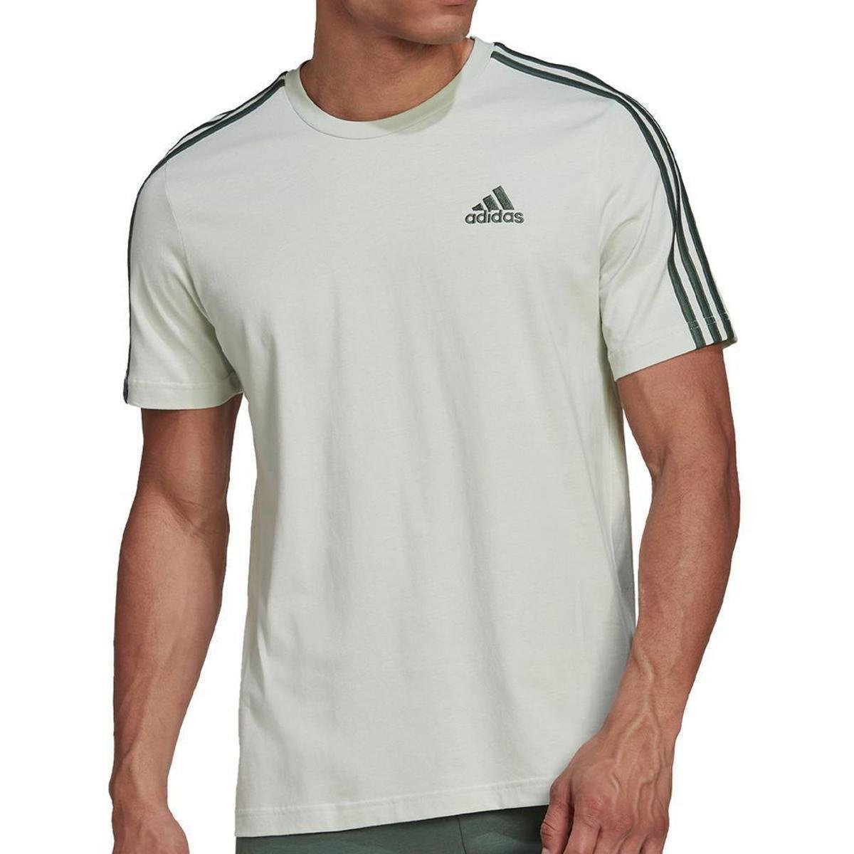 Camiseta Adidas 3 Listras Masculino - Verde | Netshoes