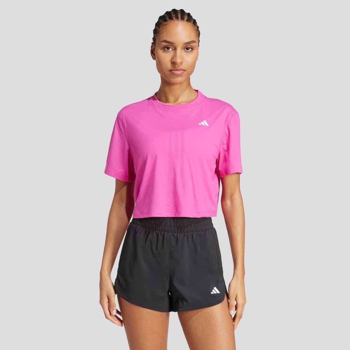 Camiseta Adidas Boxy Essentials Feminina Rosa - Rosa | Netshoes