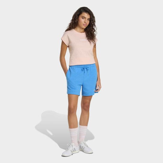 Camiseta Adidas Logo Linear Feminina - Rosa | Netshoes