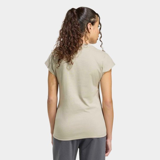 Camiseta Adidas Logo Linear Feminina - Oliva | Netshoes