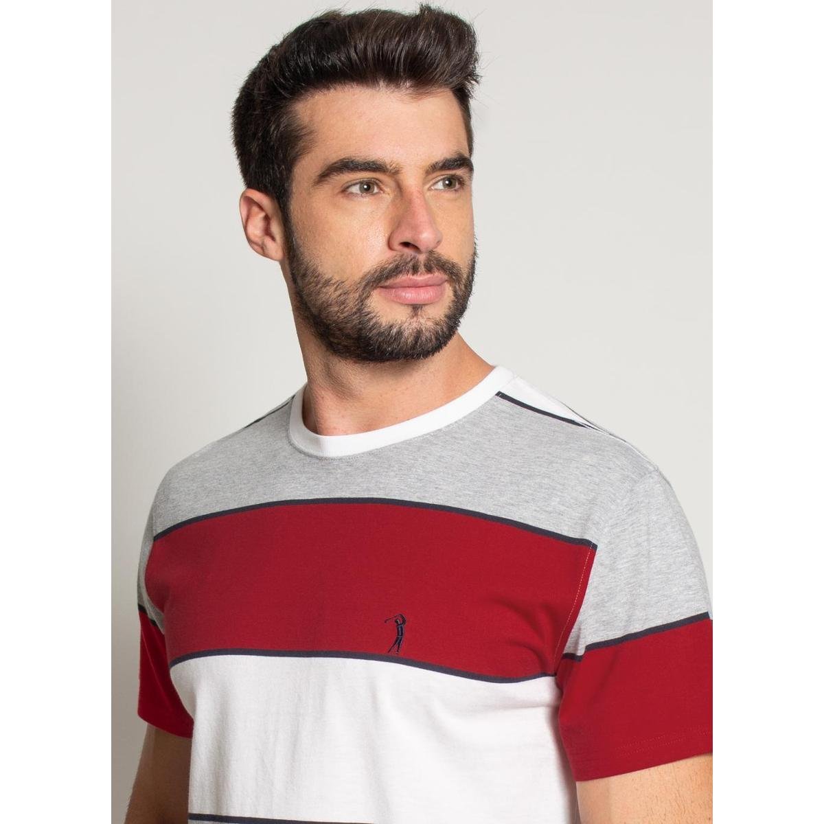 Camiseta Aleatory Listrada Fantastic Cinza-Cinza-XGGG - Cinza | Netshoes