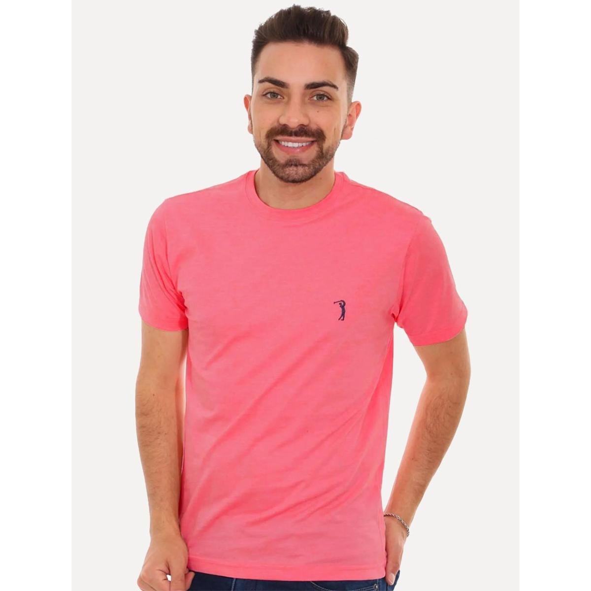 Camiseta Aleatory Masculina Dark Grey Icon Mescla - Rosa | Netshoes