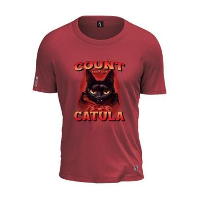 Camiseta Algodão Count Catula Gato Drácula Shap Life - Bordô | Netshoes