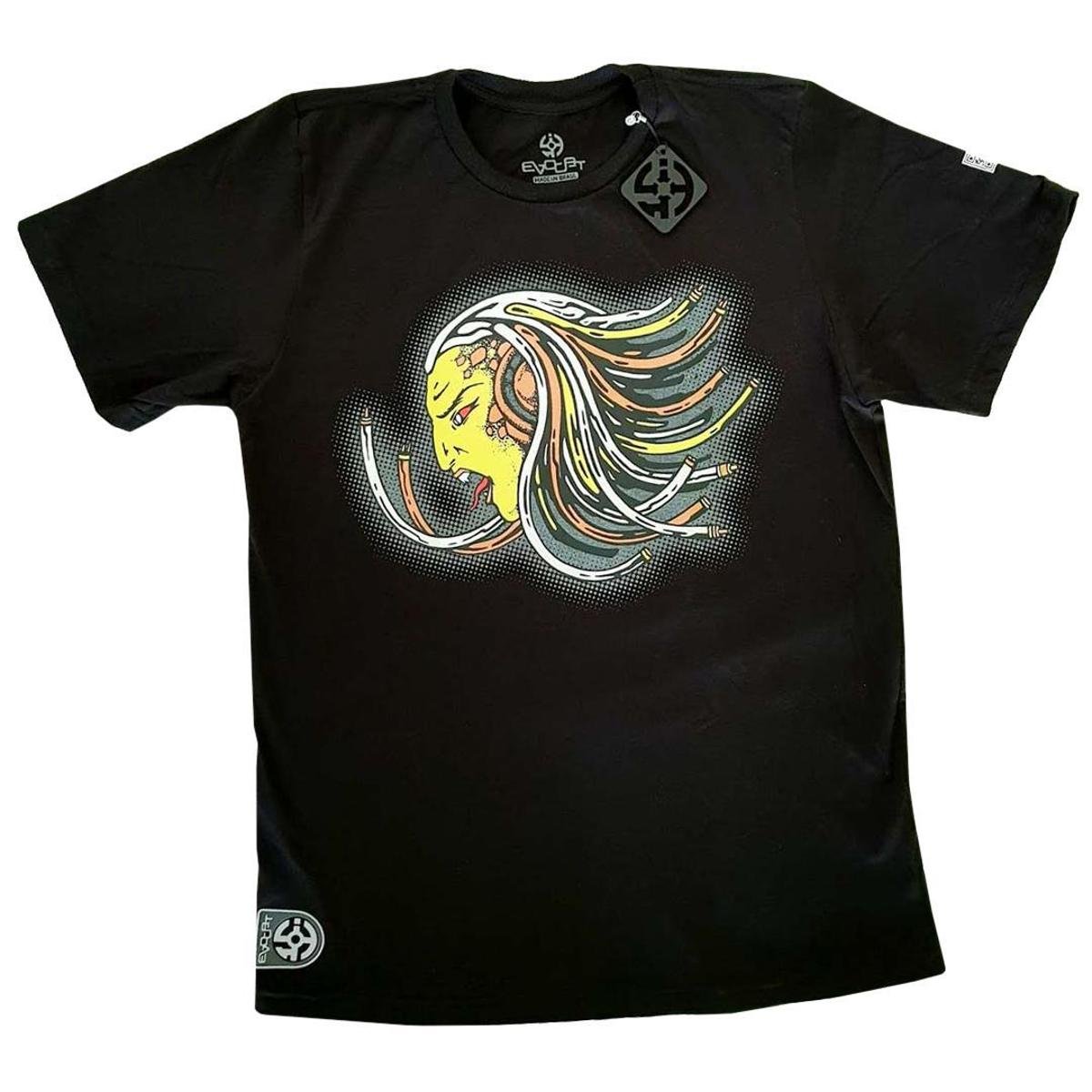 Camiseta Alien Medusa ET 100% Algodão Preta - Preto | Netshoes