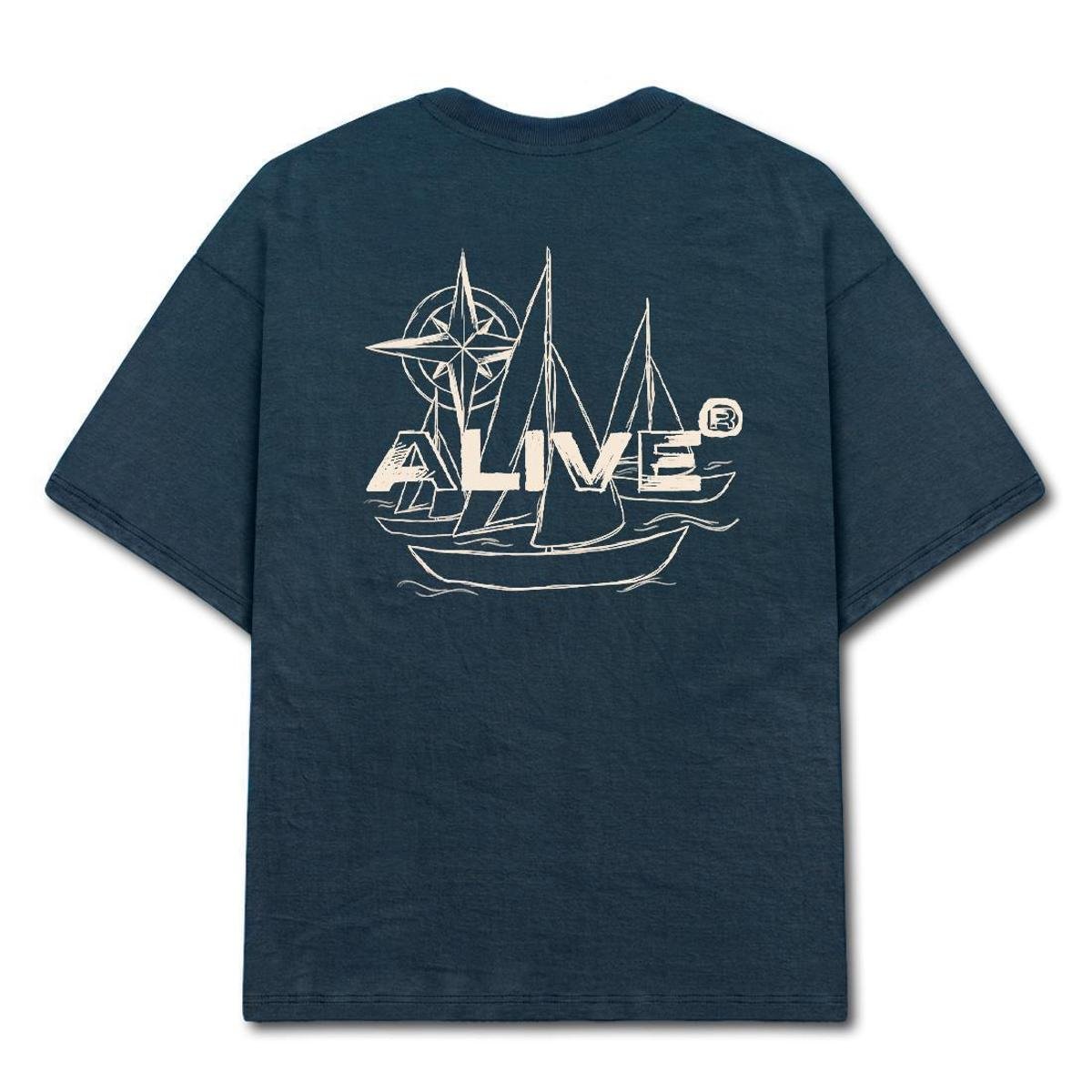 Camiseta Alive Ship Azul Marinho - Azul | Netshoes