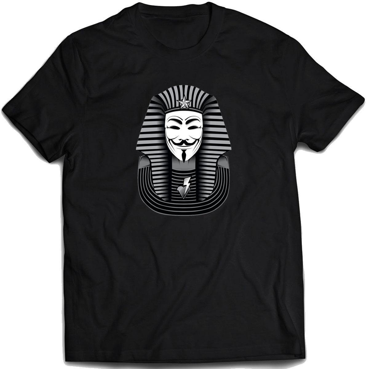 Camiseta Anonymous faraó Camsa meme egito mascara guy fawks - Preto ...