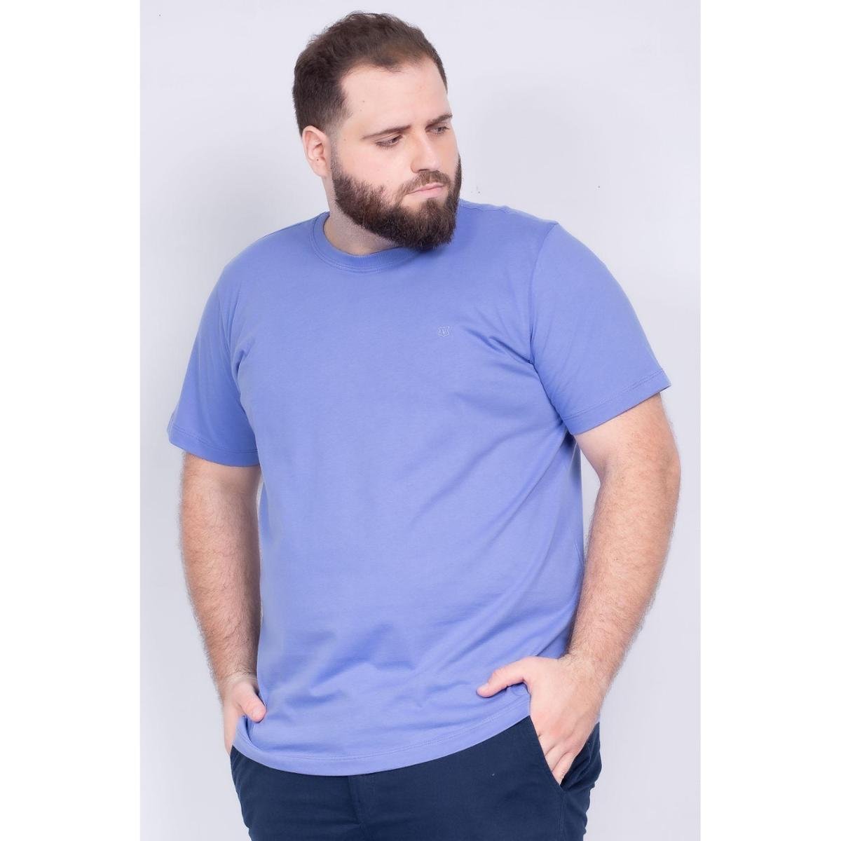Camiseta Básica 100% algodão Roxa Plus size - Roxo | Netshoes
