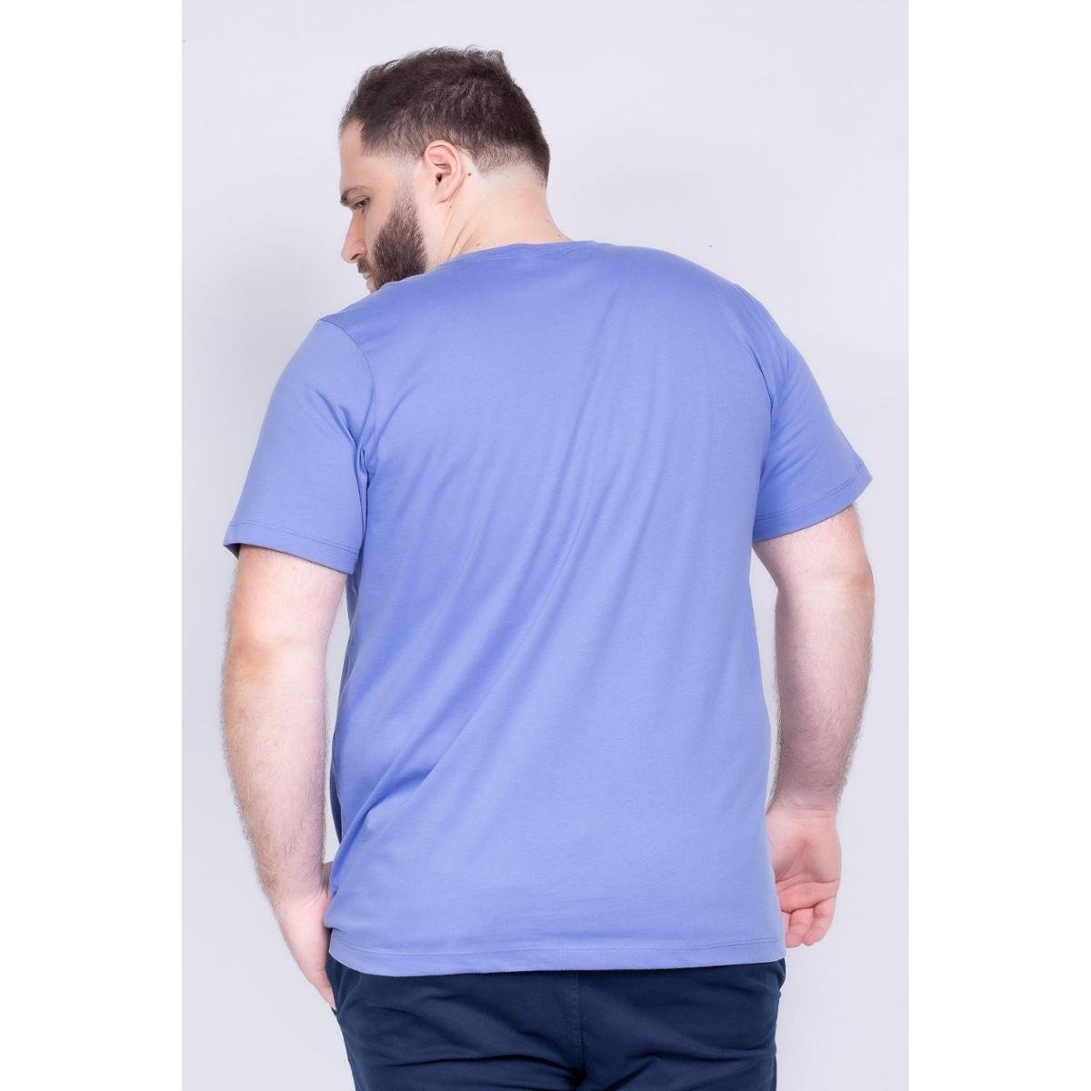 Camiseta Básica 100% algodão Roxa Plus size - Roxo | Netshoes