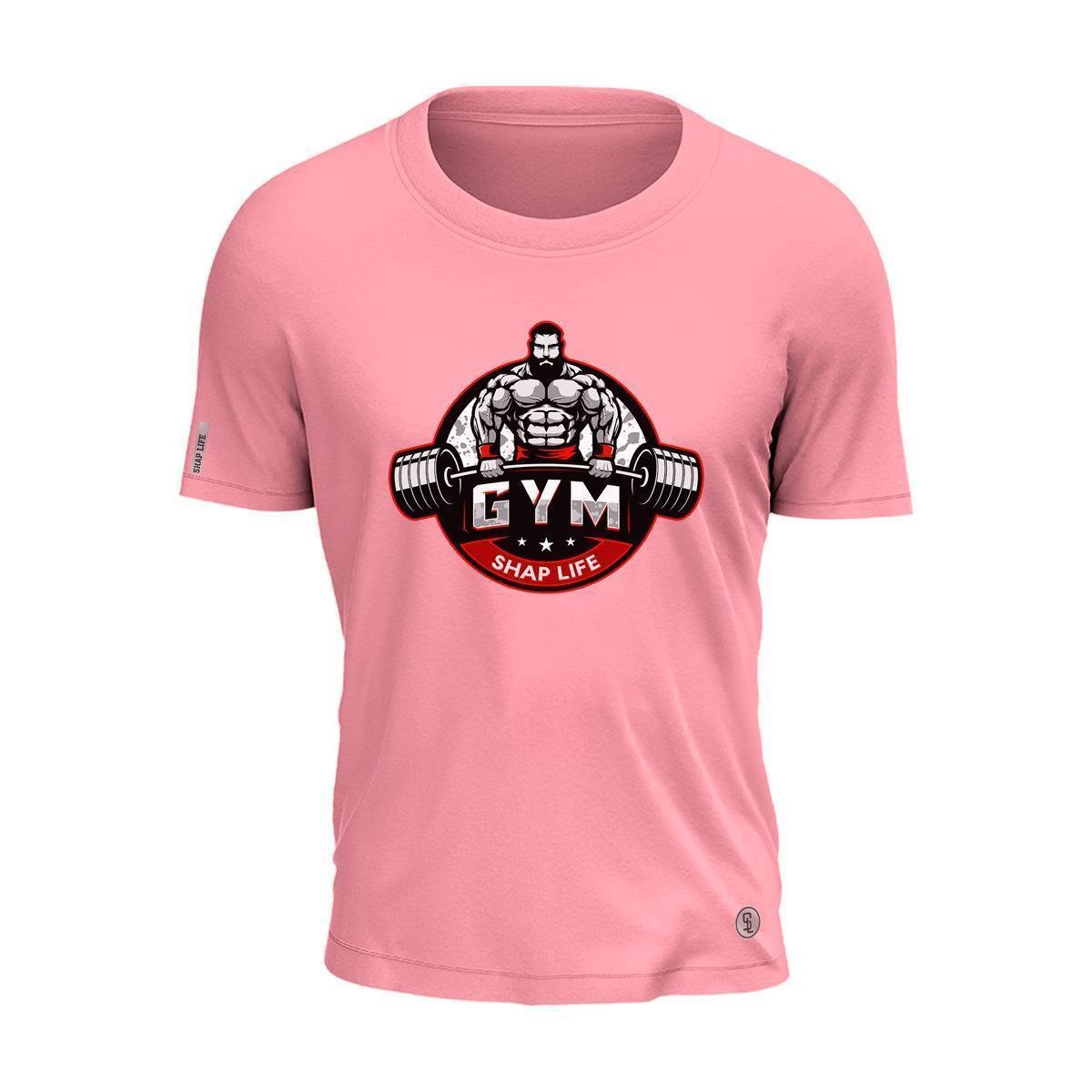 Camiseta Bodybuilder Fisiculturista Gym Shap Life Forte Strong - Rosa ...