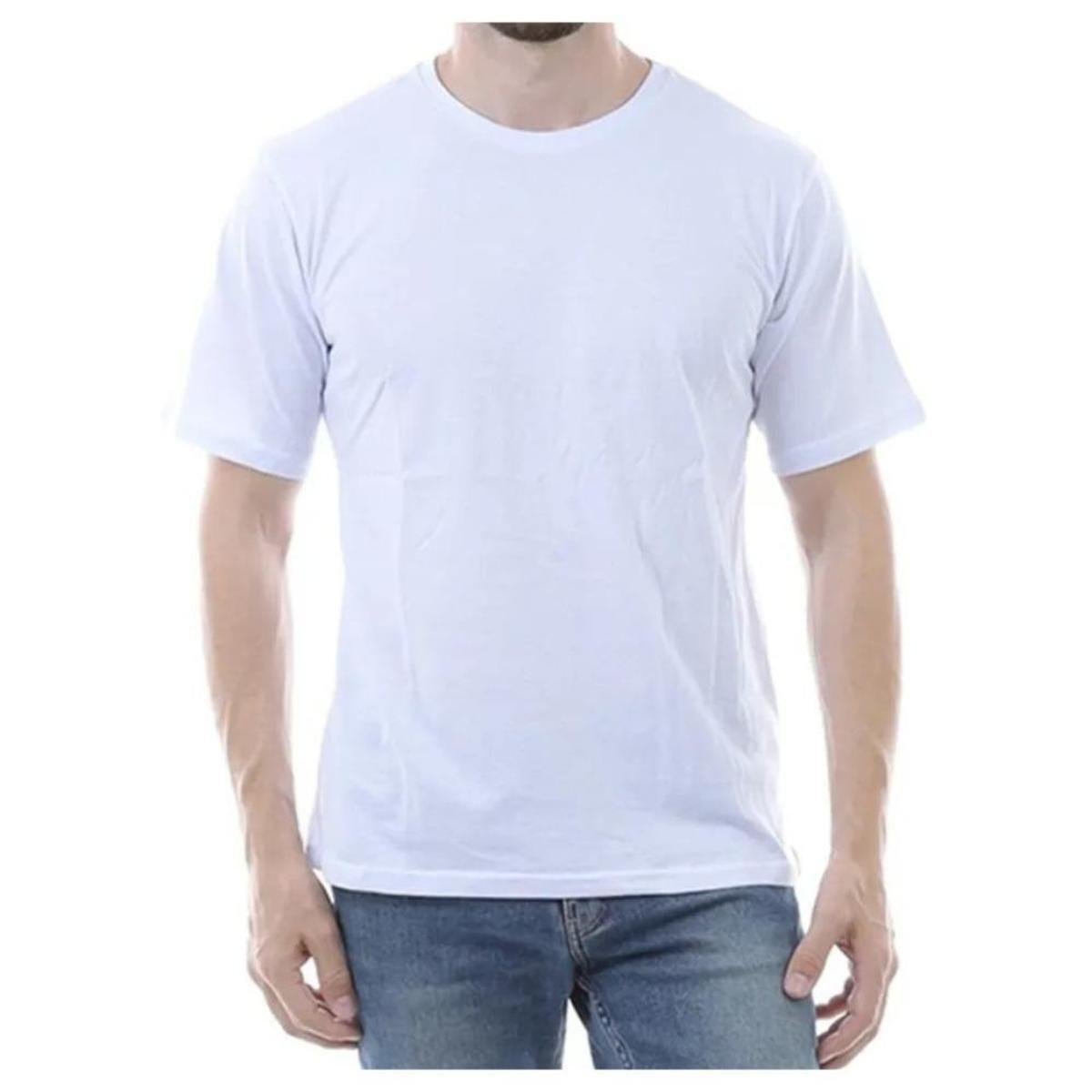 Camiseta Branca Lisa 100% Algodão Feminina Masculina - Branco | Netshoes