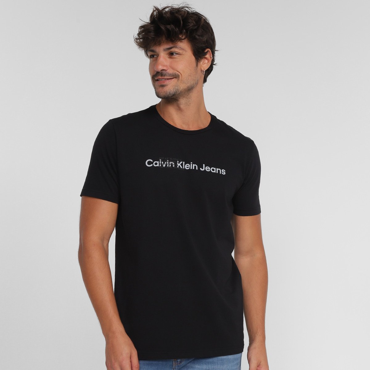 Camiseta Calvin Klein City Windows Masculina - Preto | Netshoes