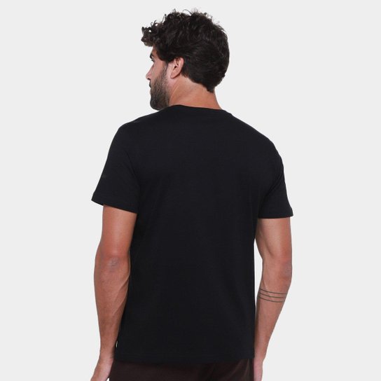 Camiseta Calvin Klein Rubber Patch Masculina - Preto | Netshoes