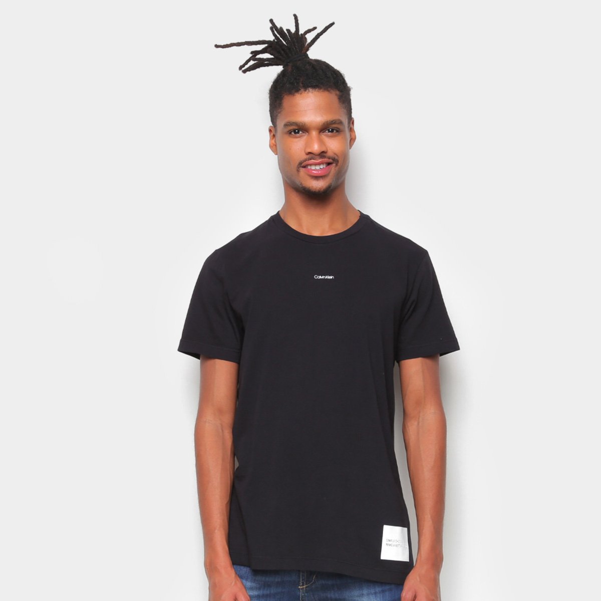 Camiseta Calvin Klein Slim Better World Masculina - Preto | Netshoes