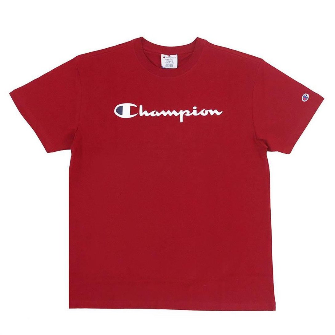 Camiseta Champion "Athletic" Logo Scriot Ink - Vermelho Sandalwood ...