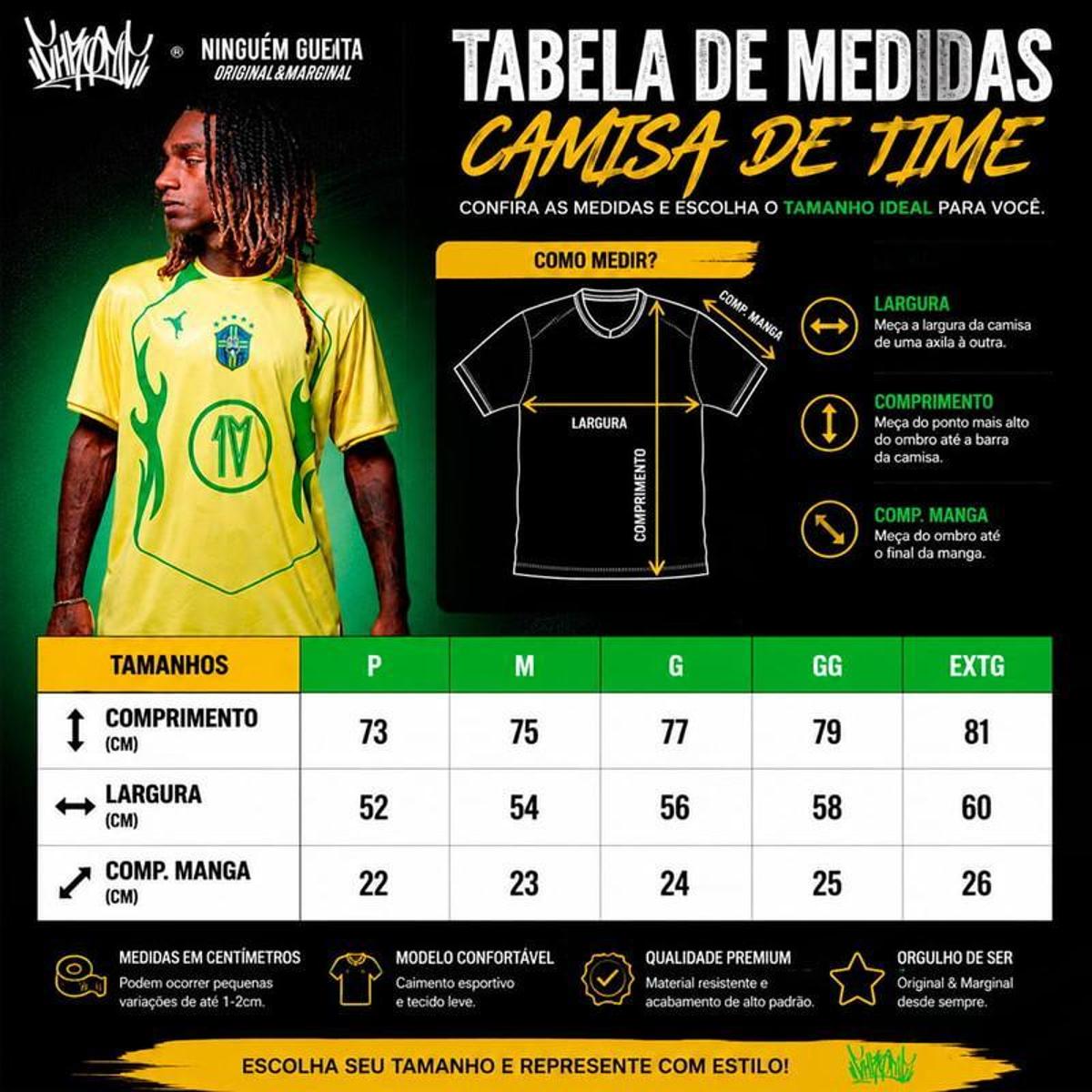Camiseta Chronic Brasil Copa Amarela Branca Azul Verde - Verde | Netshoes
