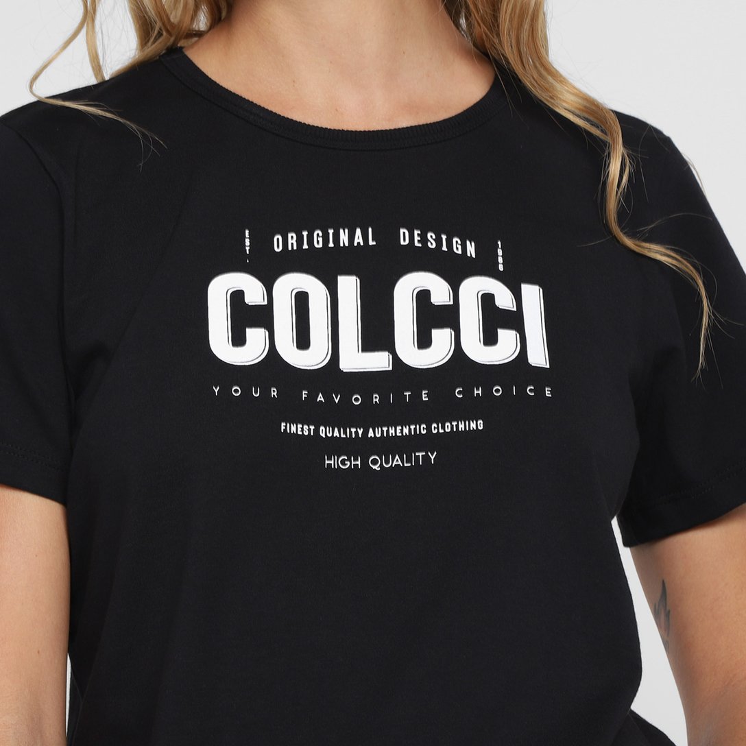 Camiseta Colcci Logo Feminina - Preto | Netshoes