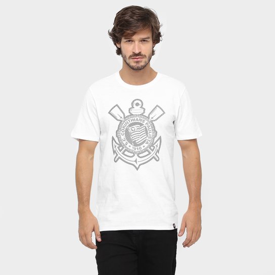 Camiseta Corinthians Nike Crest Masculina - Branco | Netshoes