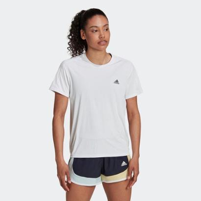 Camiseta Corrida Run It Feminina - adidas HL1454 - Branco | Netshoes