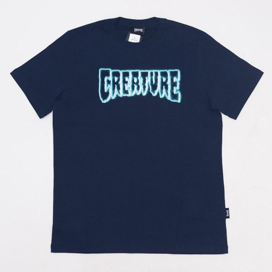 Camiseta Creature Bonehead Glitch - Azul Marinho - Azul | Netshoes