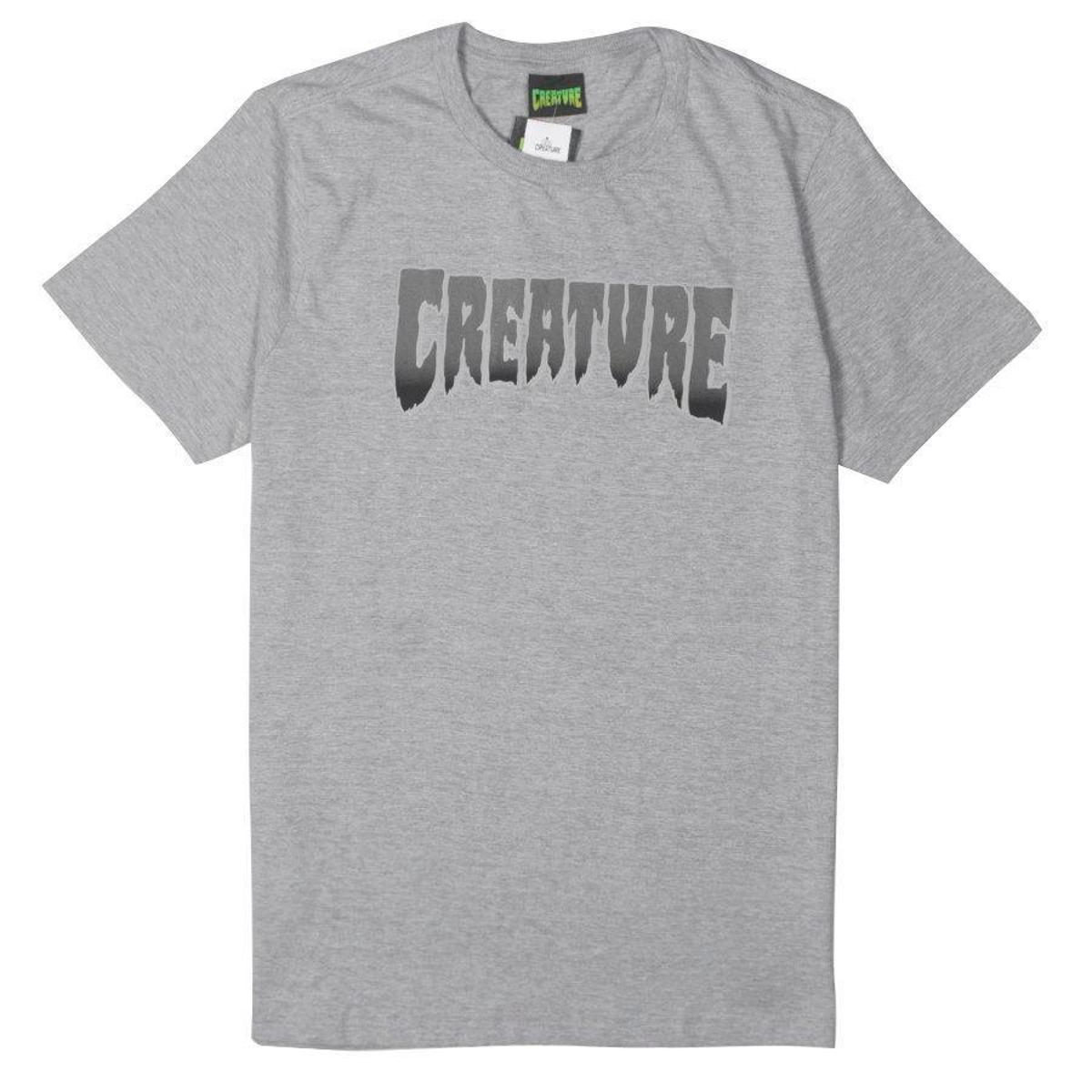 Camiseta Creature Logo Black Fade Cinza Mescla - Mescla | Netshoes
