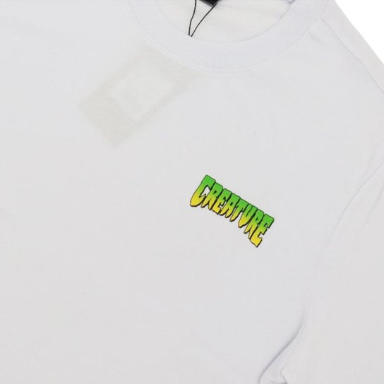Camiseta Creature Logo Mini - Branco - Branco | Netshoes
