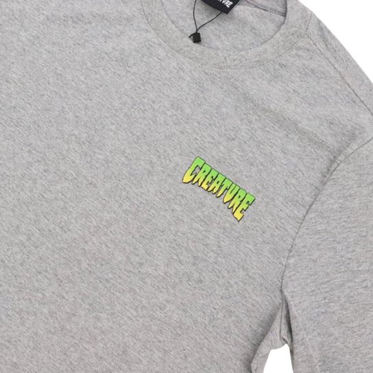 Camiseta Creature Logo Mini - Cinza Mescla - Cinza | Netshoes