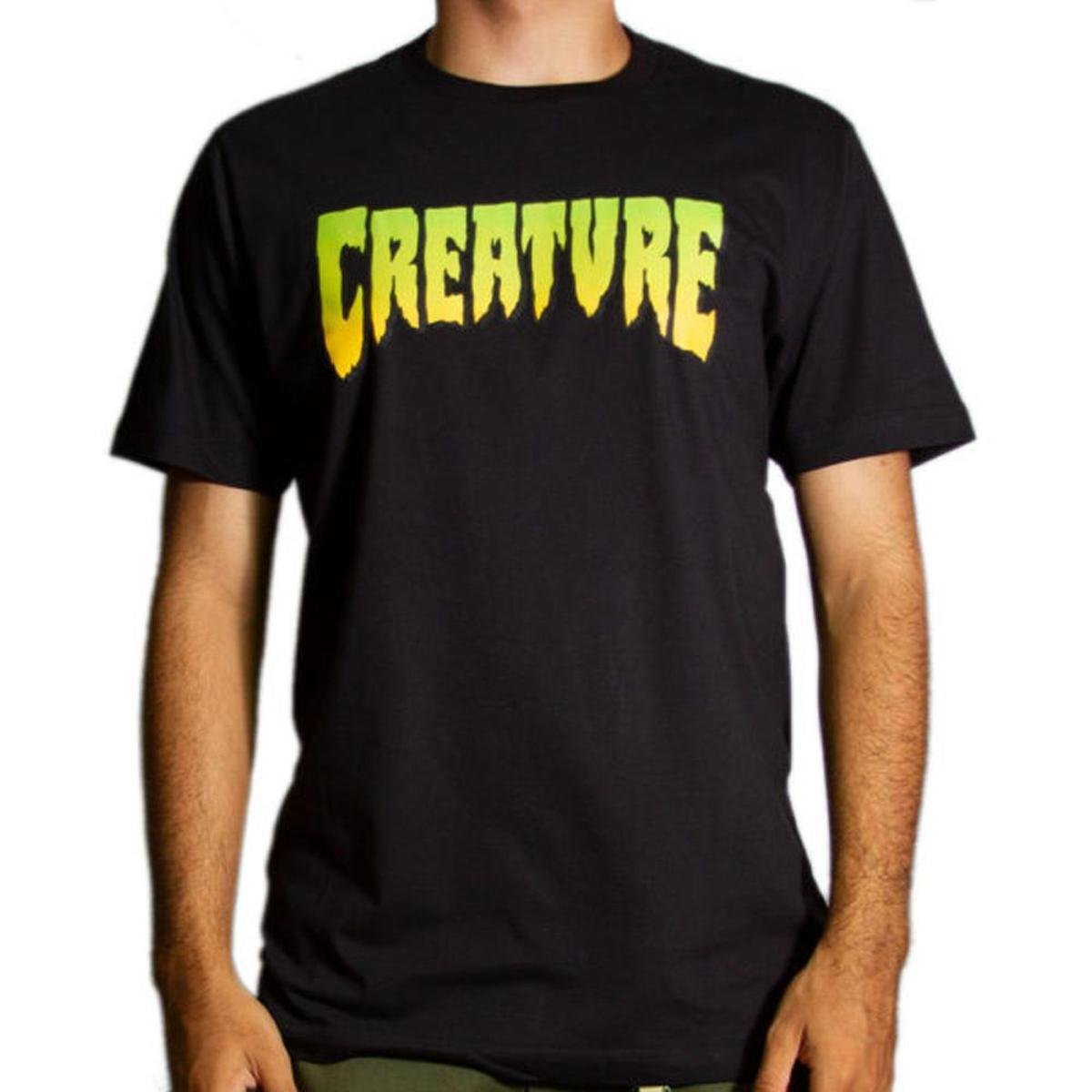 Camiseta Creature Logo Verde - Preto | Netshoes