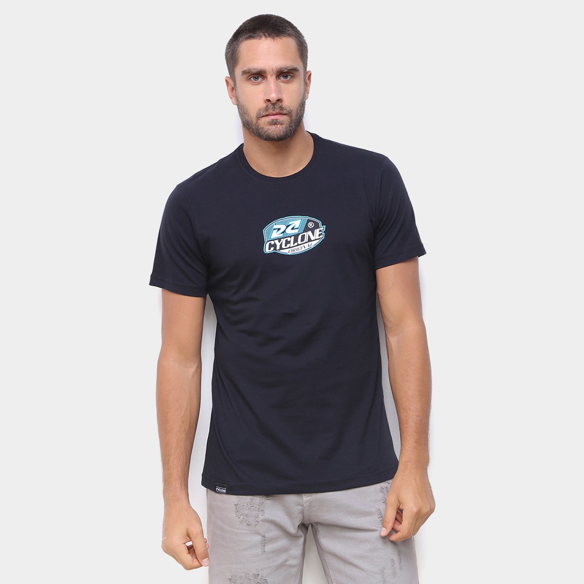 Camiseta Cyclone Handell Puff Masculina - Preto | Netshoes