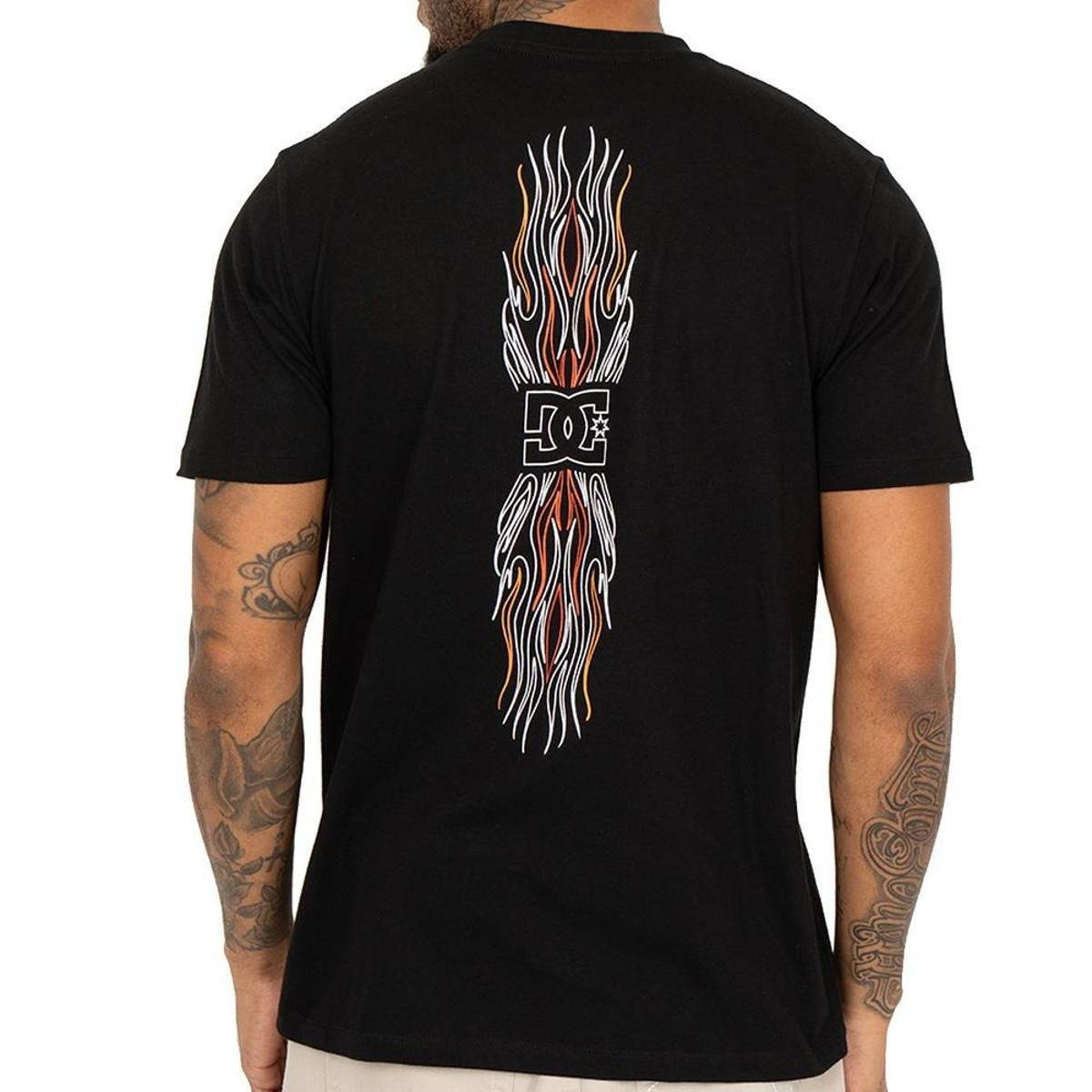 Camiseta DC Shoes Burnt Out SM26 Masculina - Preto | Netshoes