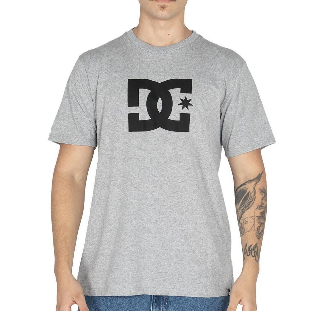 Camiseta DC Shoes DC Sta SM26 Masculina - Cinza | Netshoes