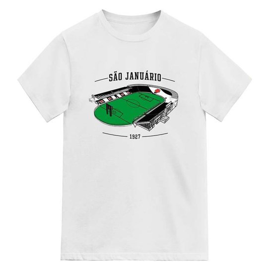 Camiseta de Futebol Estádio São Januário Masculina - Branco | Netshoes