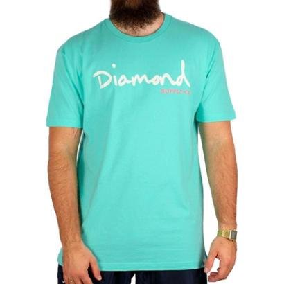 Camiseta Diamond OG Script Tee - Masculina - Azul | Netshoes