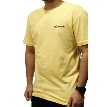 Camiseta Diamond Pack Mini Og Script Tee Amarelo - Azul | Netshoes