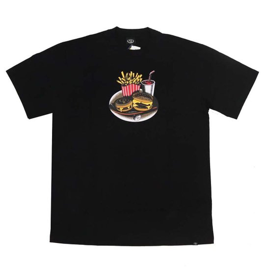 Camiseta Drop Dead Especial Larica - Preto (Oversize) - Preto | Netshoes