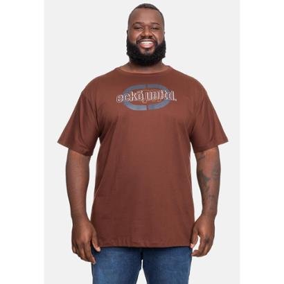 Camiseta Ecko Plus Size Mega Masculino - Marrom | Netshoes