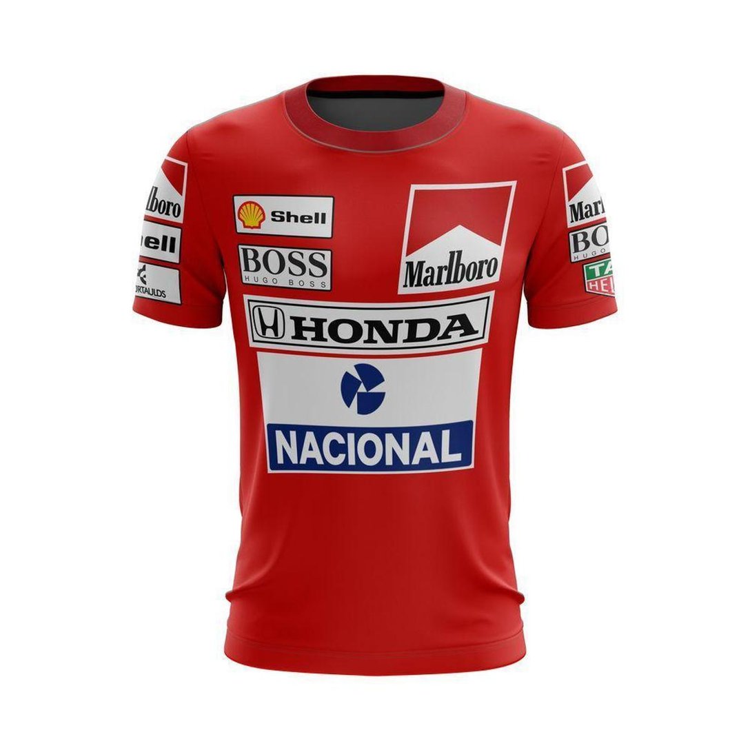 Camiseta Esporte Fórmula 1 Uniforme Ferrari F1 Ayrton Senna ...