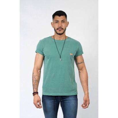 CAMISETA ESTONADA VERDE MUSGO - Verde | Netshoes
