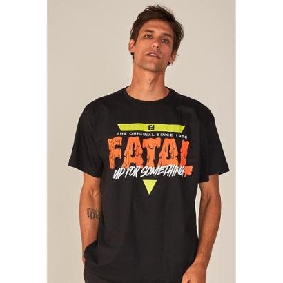 Camiseta Fatal Plus Size Estampada Masculino - Preto | Netshoes