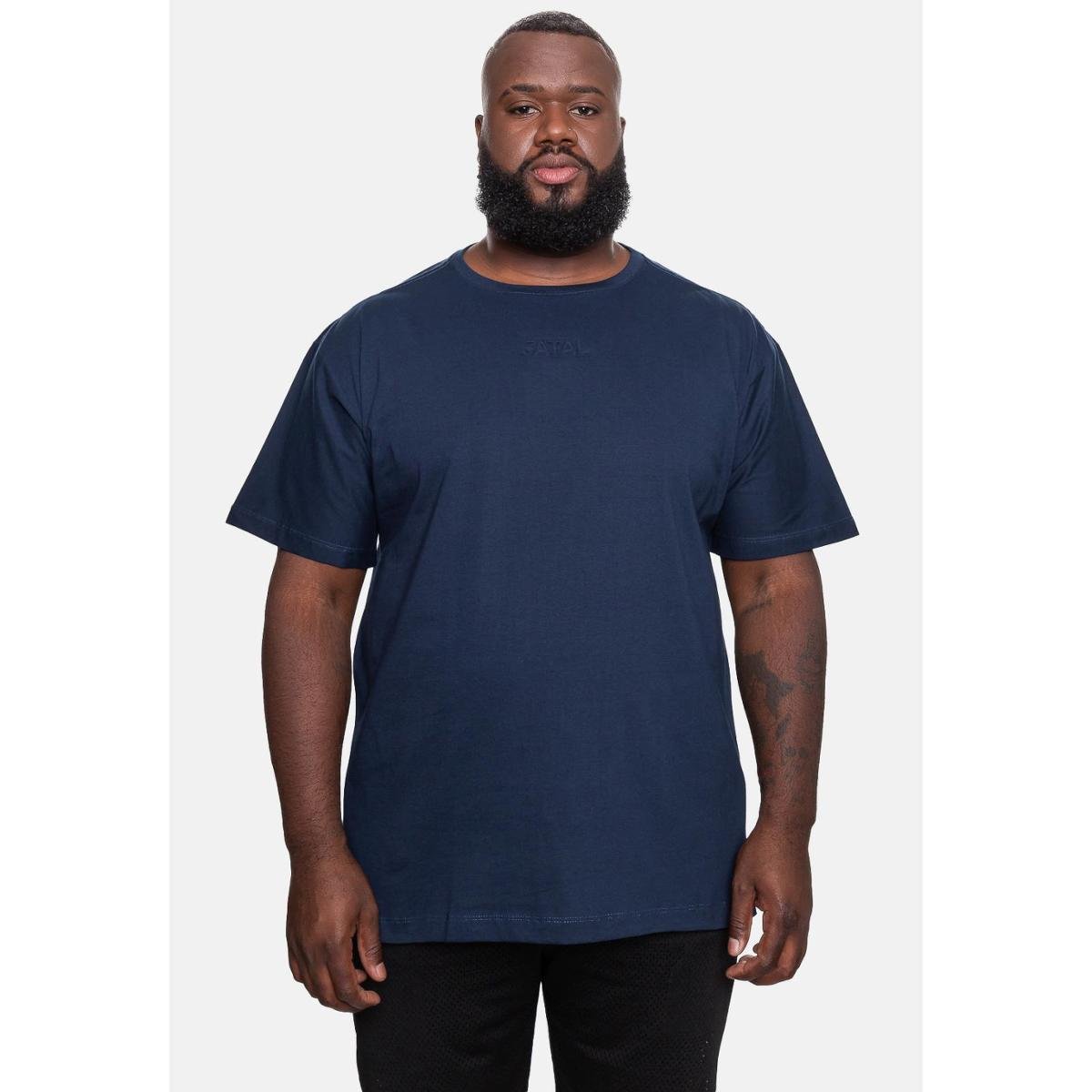 Camiseta Fatal Plus Size Masculina New Frequence Masculino - Marinho ...