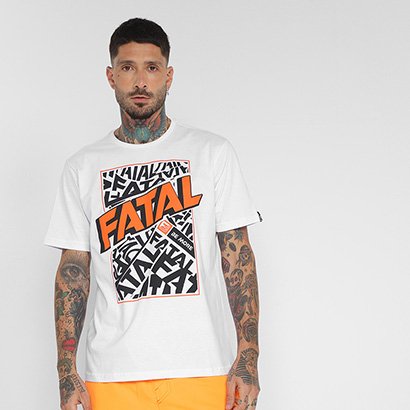 Camiseta Fatal Types Masculina - Branco | Netshoes