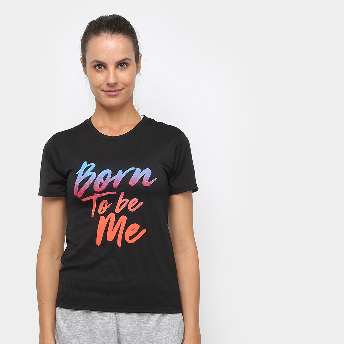Camiseta Gonew Born To Be Me Feminina - Preto | Netshoes