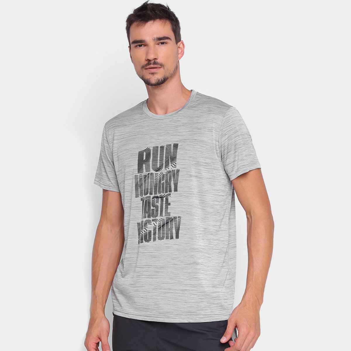 Camiseta Gonew Dry Touch Hungry Masculina - Cinza | Netshoes