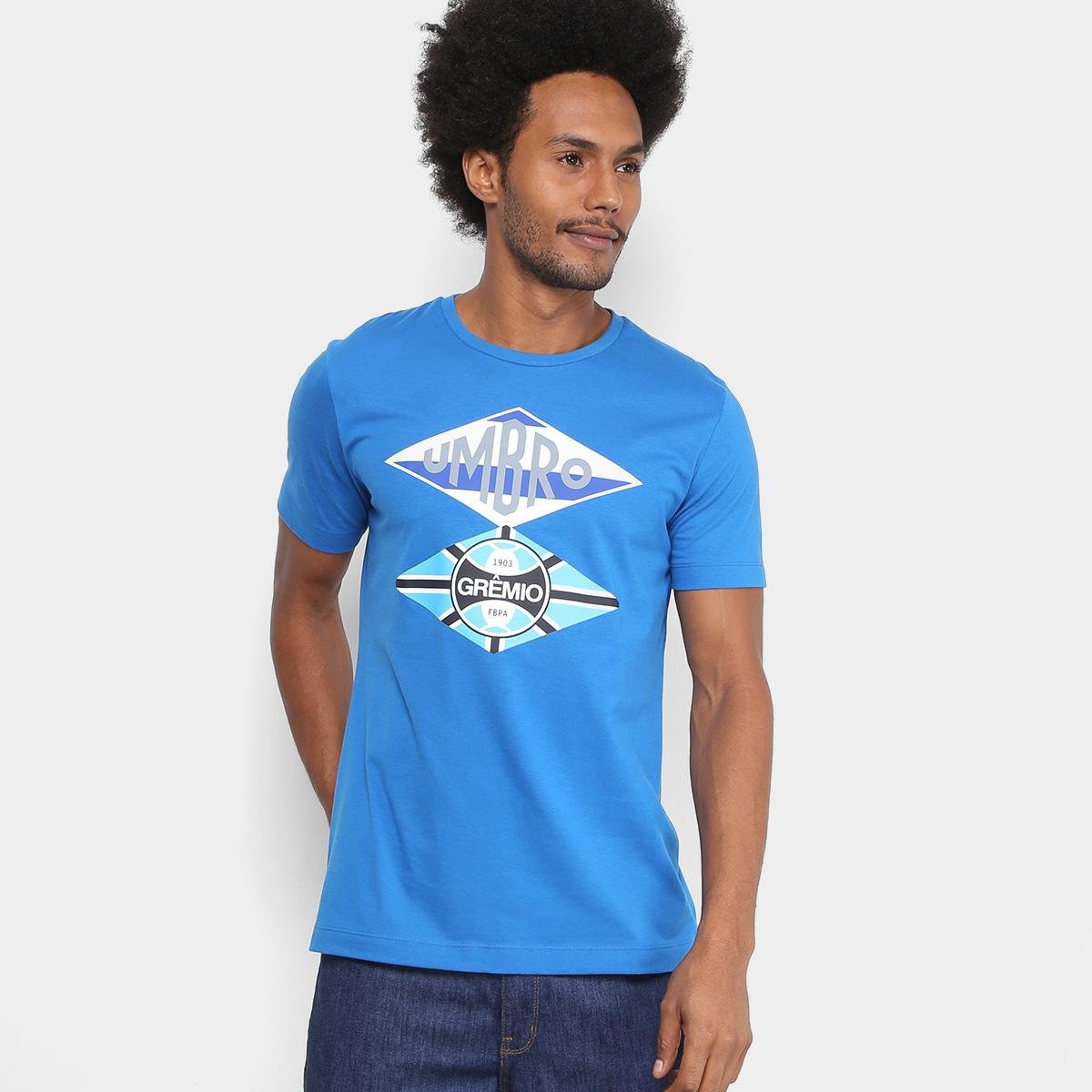 Camiseta Grêmio Flag Umbro Masculina - Azul | Netshoes