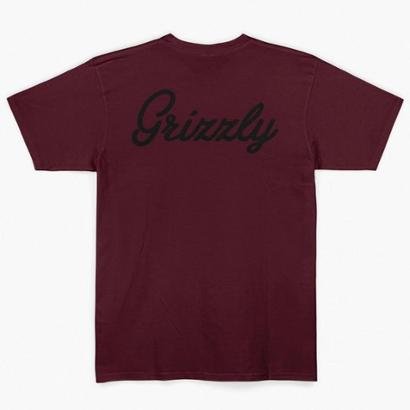 Camiseta Grizzly Back Script Logo - Vinho | Netshoes