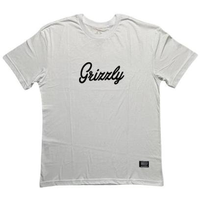 Camiseta Grizzly V24GRC05 Script Logo - White - Branco | Netshoes