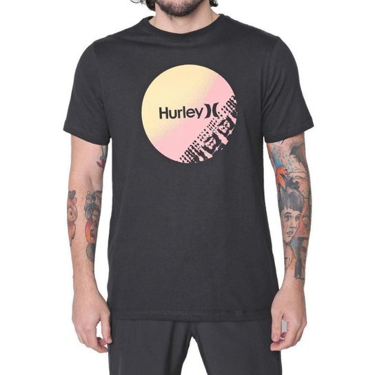 Camiseta Hurley Silk Circle Masculina - Preto | Netshoes