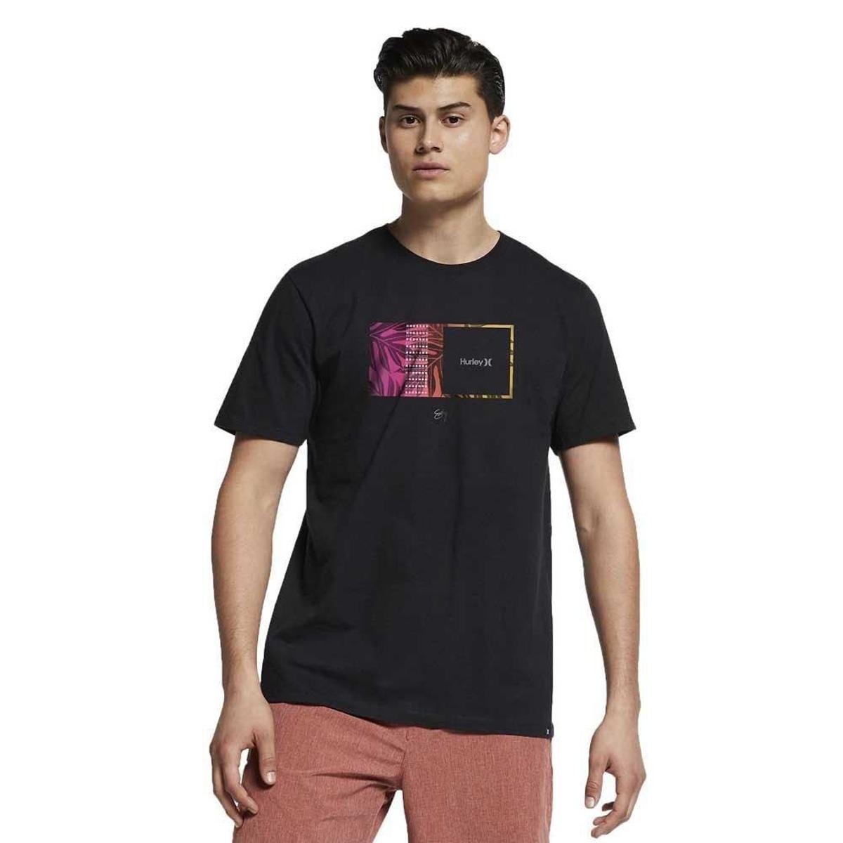Camiseta Hurley Silk Sig Zane Moorea Masculina - Preto | Netshoes