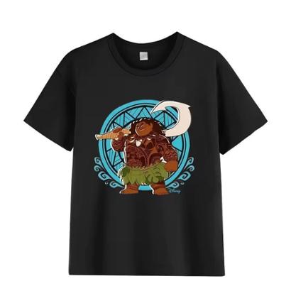 Camiseta Infantil Anzol de Maui Semideus Filme Moana Disney - Preto ...
