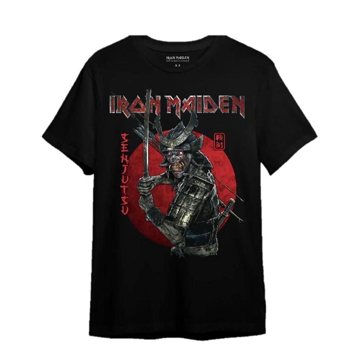 Camiseta Iron Maiden Senjutsu Camiseta Banda Iron Maiden - Preto | Netshoes