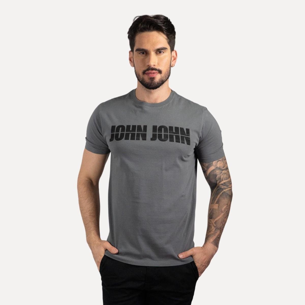 Camiseta John John Sketch - Chumbo | Netshoes